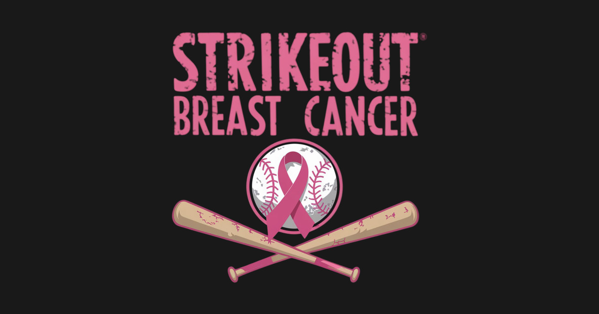 Strike Out Softball Breast Cancer Awareness Messy Bun - Messy Bun - T ...