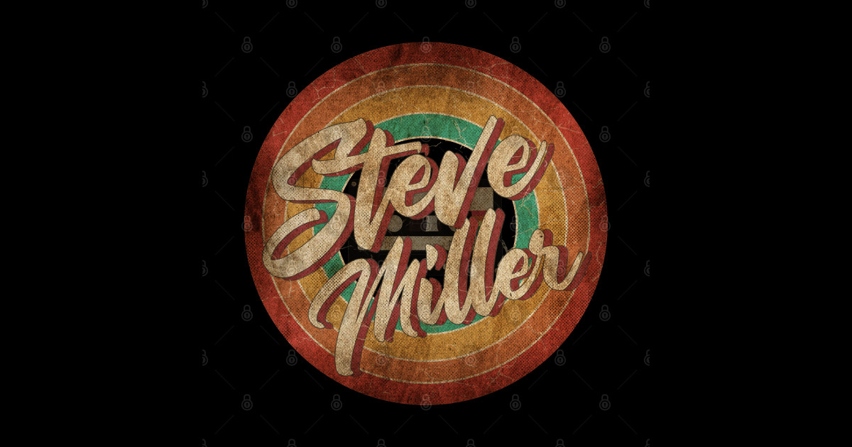 Steve Miller Vintage Circle Art - Steve Miller - Sticker | TeePublic
