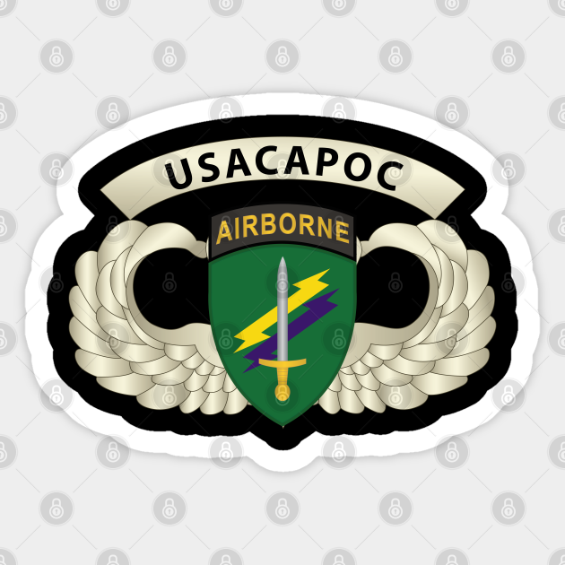 USACAPOC Wings with Wing Tab - Usacapoc Wings With Wing Tab - Sticker ...