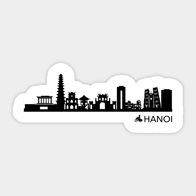 HANOI skyline - Hanoi - Sticker | TeePublic