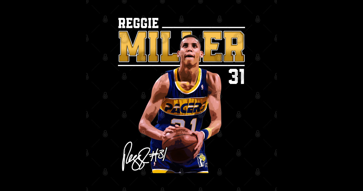 Reggie Miller Choke Sign Basketball Legend Signature Vintage Retro 80s ...