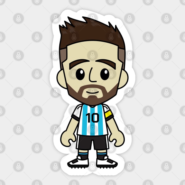 Lionel Messi Chibi - Messi - Sticker | TeePublic