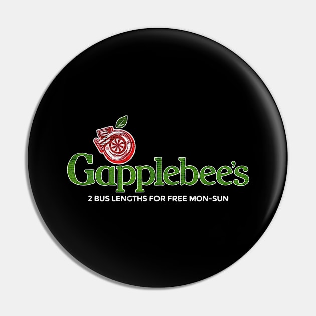 Gapplebees 2 bus lengths - Racing - Pin | TeePublic