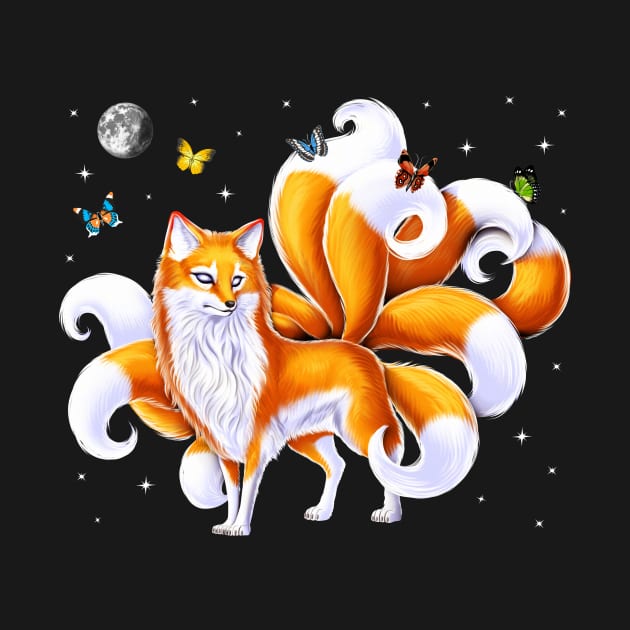 Japanese Kitsune Fox - Kitsune - T-Shirt | TeePublic