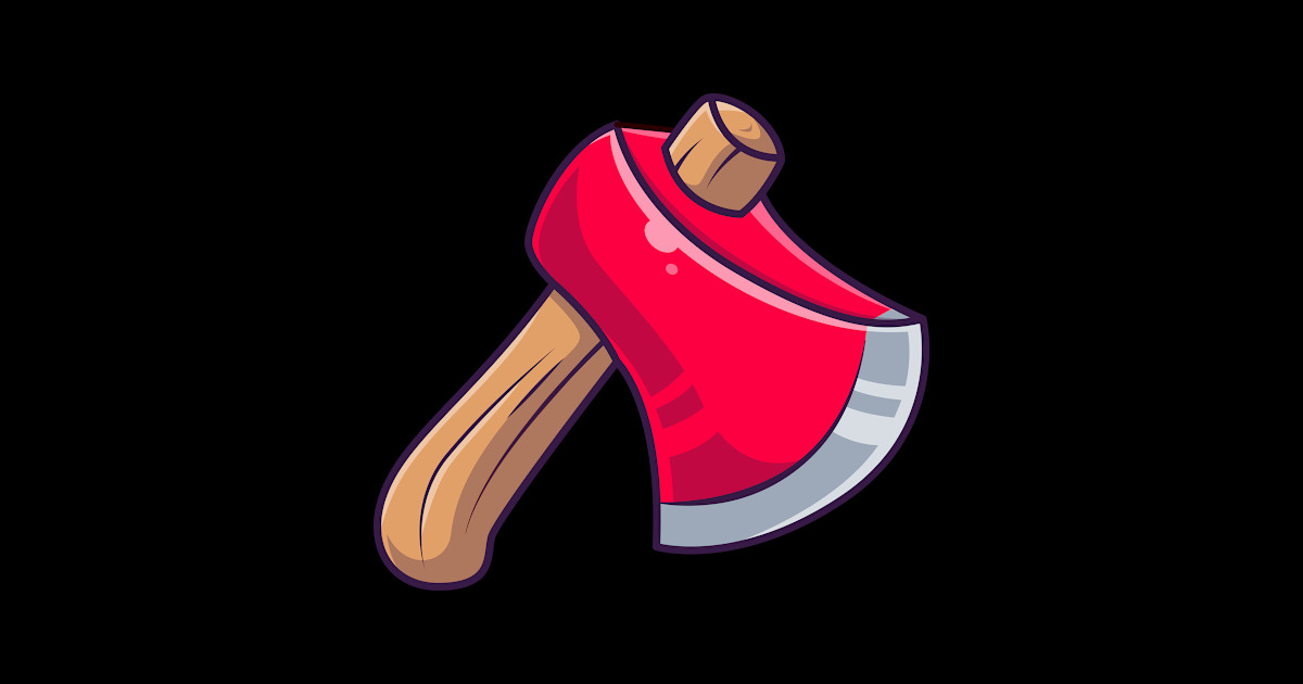 Axe Floating Cartoon - Axe Floating Cartoon - Sticker | TeePublic