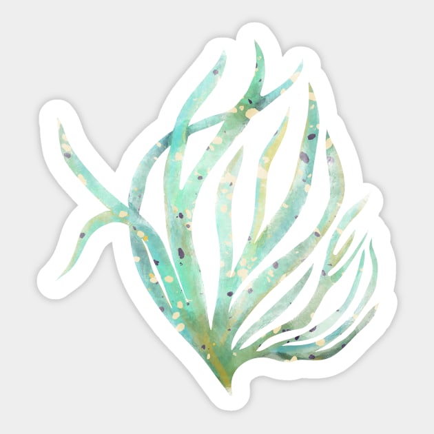 seaweed watercolor - Seaweed - Sticker | TeePublic