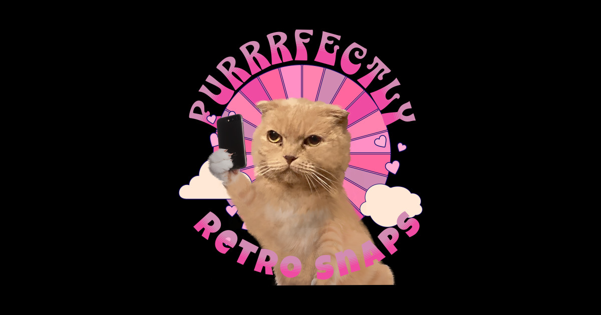 purrfectly retro snaps - Cat - Sticker | TeePublic