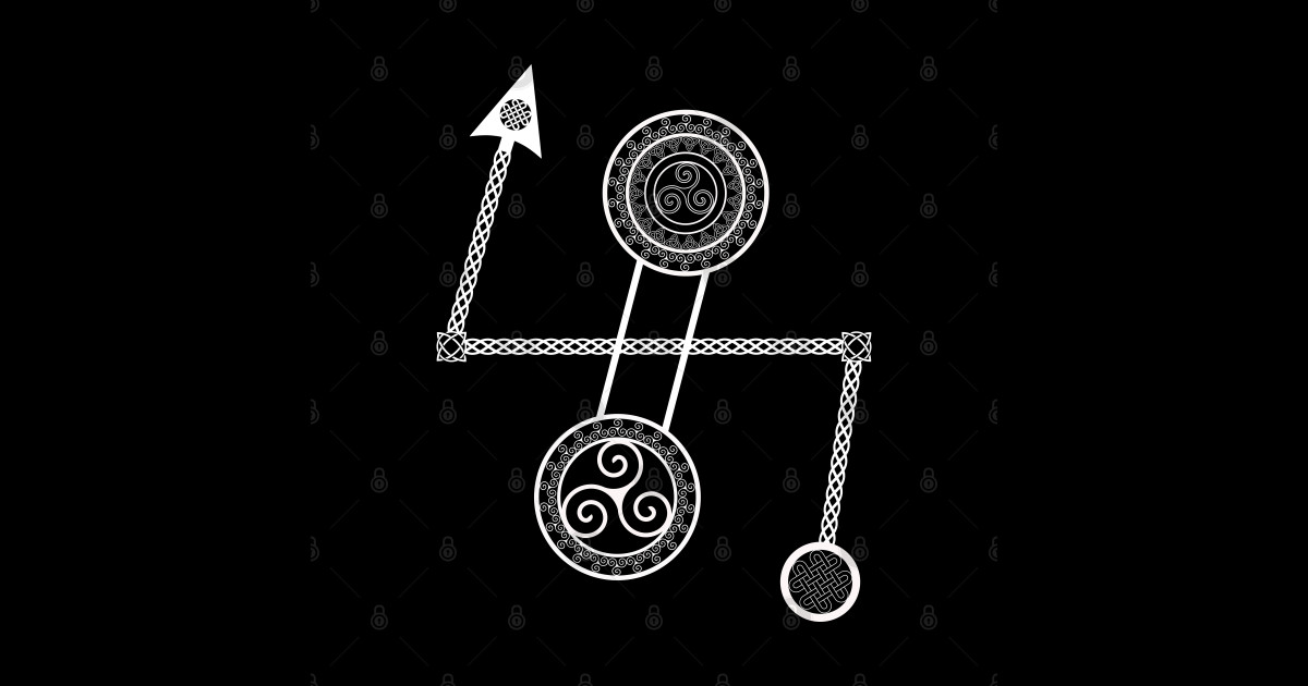 Pictish Double Disc Z-Rod - Double Disc Z Rod - Sticker | TeePublic