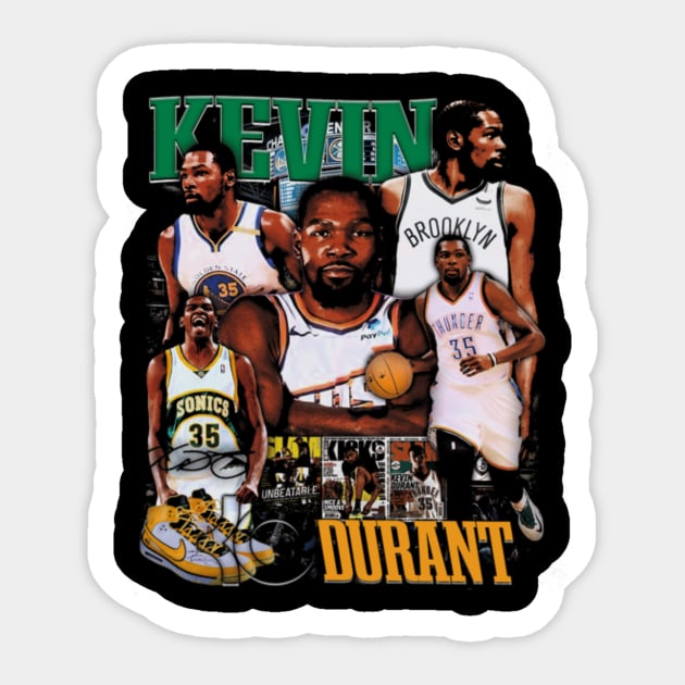 Kevin Durant Vintage Collage - Vintage Kevin Durant Retro - Sticker ...
