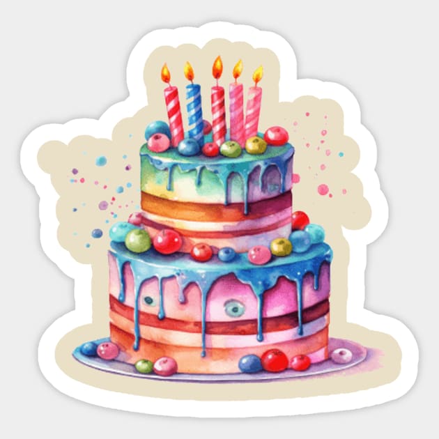 Birthday Cake - Birthday - Sticker | TeePublic