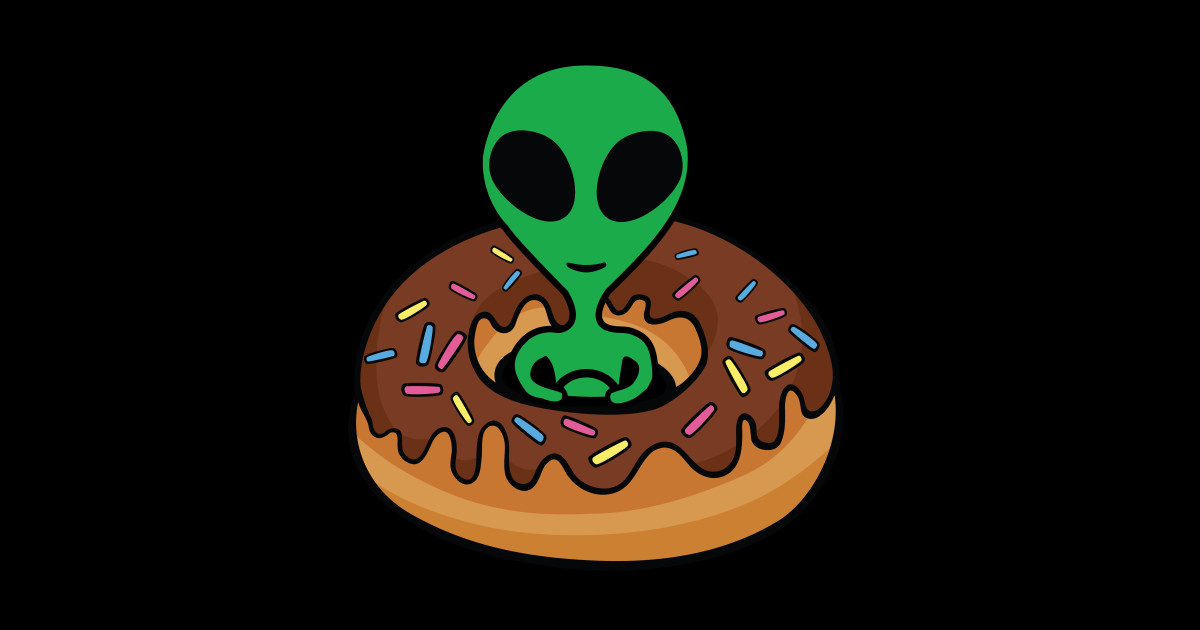 ALIEN DONUT - Alien - Sticker | TeePublic