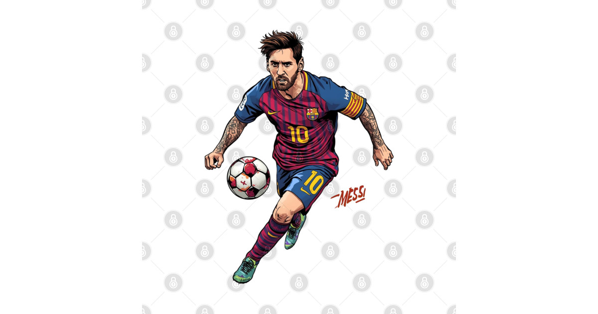 Messi Comic Kick-Off 🌟🌟🌟🌟🌟 - Lionel Messi - T-Shirt | TeePublic