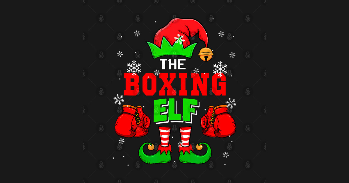The Boxing Christmas Elf Hat Shoes Matching Player Team - Boxing Elf ...