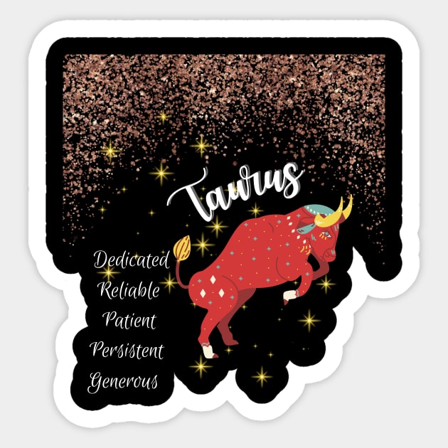 Taurus Zodiac Sign Astrology Tshirt - Taurus - Sticker | TeePublic