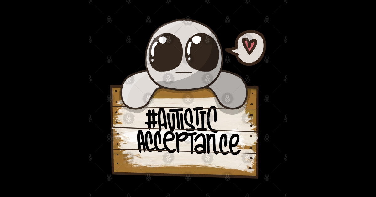 Autistic acceptance with autistic creature - Autistic - Sticker | TeePublic