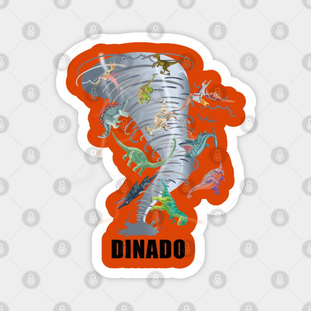 Dinosaur Tornado (Dinado) Kids Design - Dinosaurs - Magnet | TeePublic