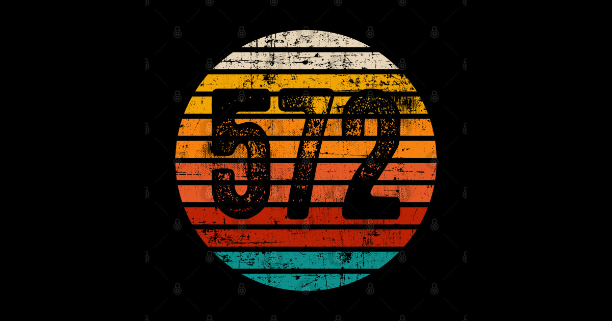 Distressed Vintage Sunset 572 Area Code - 572 Area Code - Sticker ...