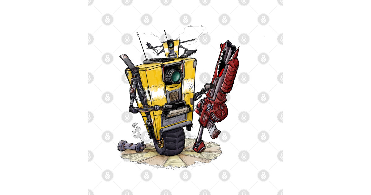 Cl4p-tp - claptrap - Borderlands - T-Shirt | TeePublic