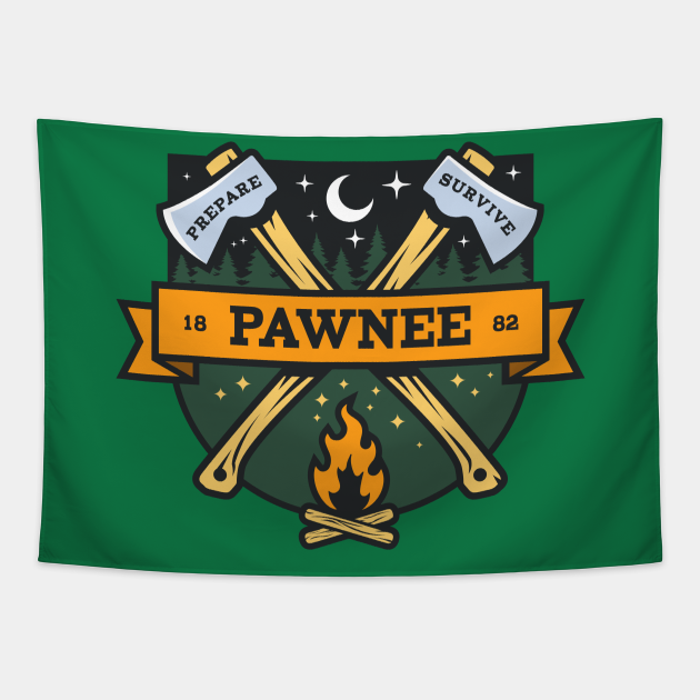Pawnee Rangers Parks and Rec - Parks And Rec - Tapestry | TeePublic
