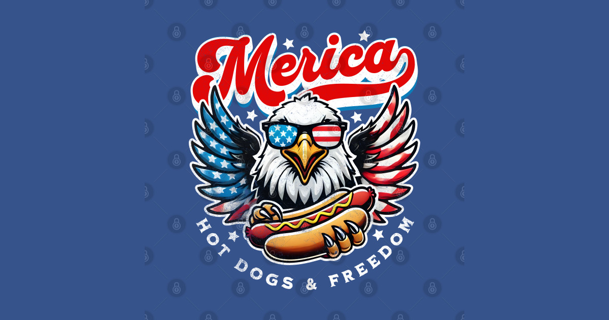 Merica Hot Dogs & Freedom - Merica - T-Shirt | TeePublic