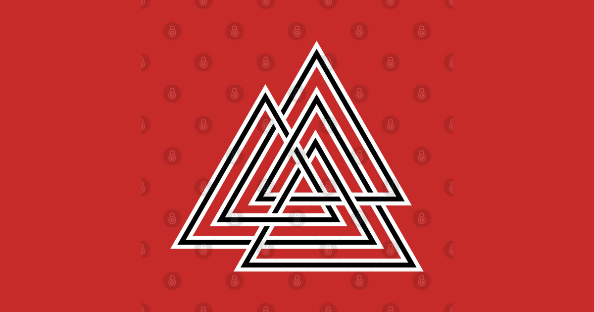 Valknut Knot Old Symbol Of Interlaced Triangles 2 - Valknut Knot - T ...