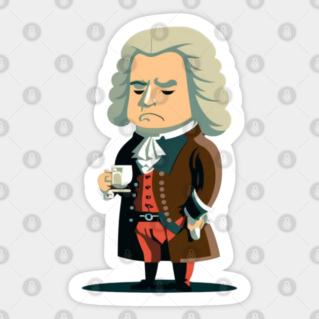 Bach and Coffee - Bach - Sticker | TeePublic