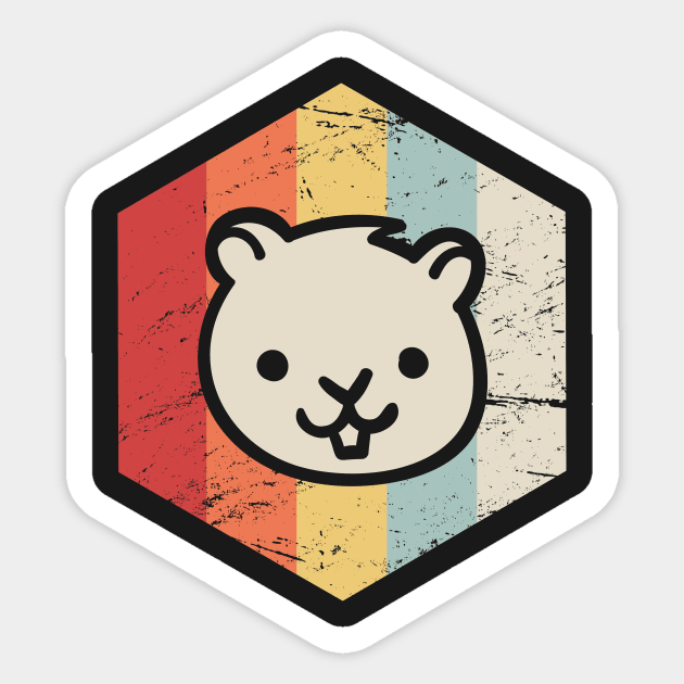 Retro 70s Gerbil - Gerbil - Sticker | TeePublic