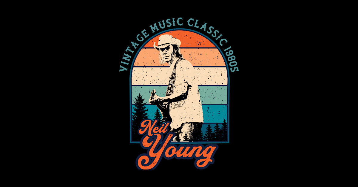 Neil Young Vintage Music Classic 80s - Neil Young - Sticker | TeePublic