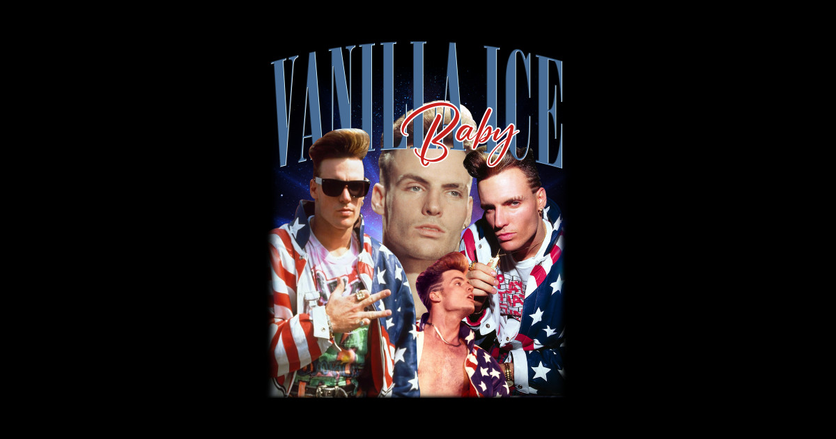 Vanilla Ice Baby Homage - Vanilla Ice - Sticker | TeePublic