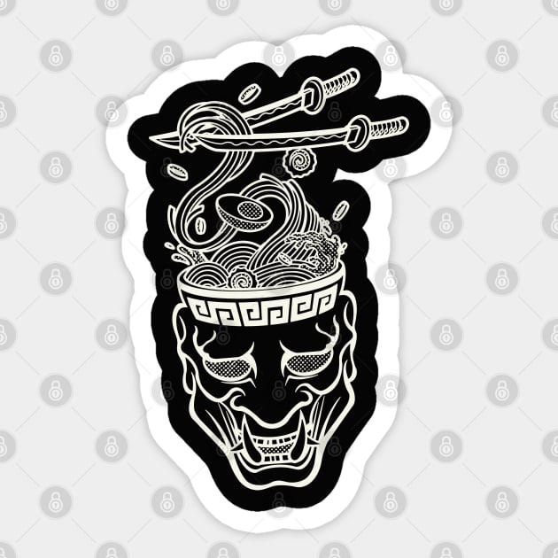 Roasted Ramen Oni Ramen Bowl - Ramen Noodles - Sticker | TeePublic