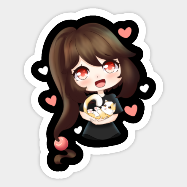 cat girl - Cat - Sticker | TeePublic