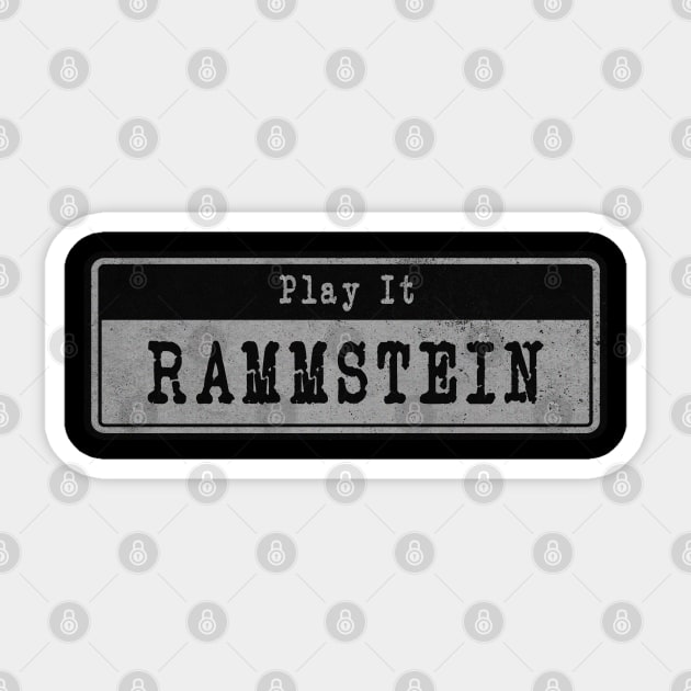 Rammstein // Vintage Fanart Tribute - Rammstein - Sticker | TeePublic
