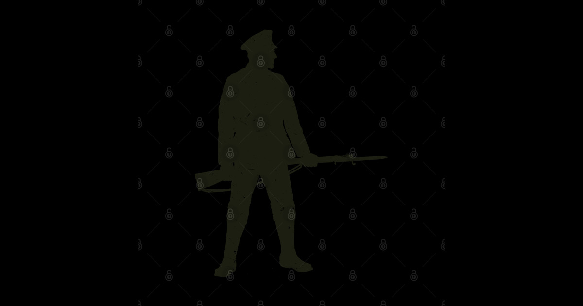 WW1 British Soldier Silhouette - Ww1 - Sticker | TeePublic