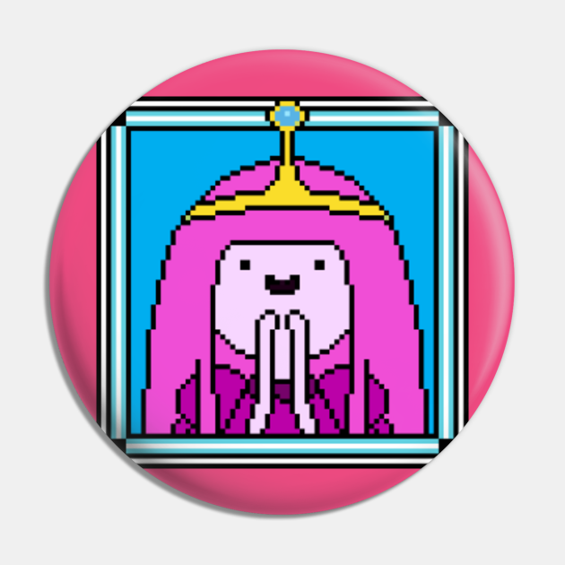 Princess Bubblegum Pixel Art Adventure Time Pin Teepublic