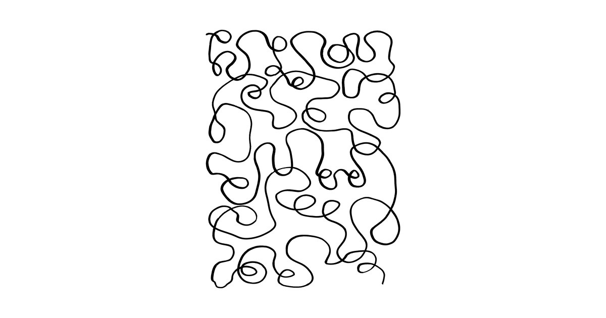 Wiggly Line Design - Abstract - T-Shirt | TeePublic