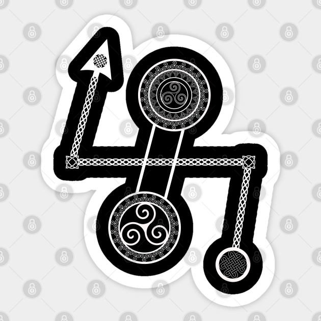 Pictish Double Disc Z-Rod - Double Disc Z Rod - Sticker | TeePublic