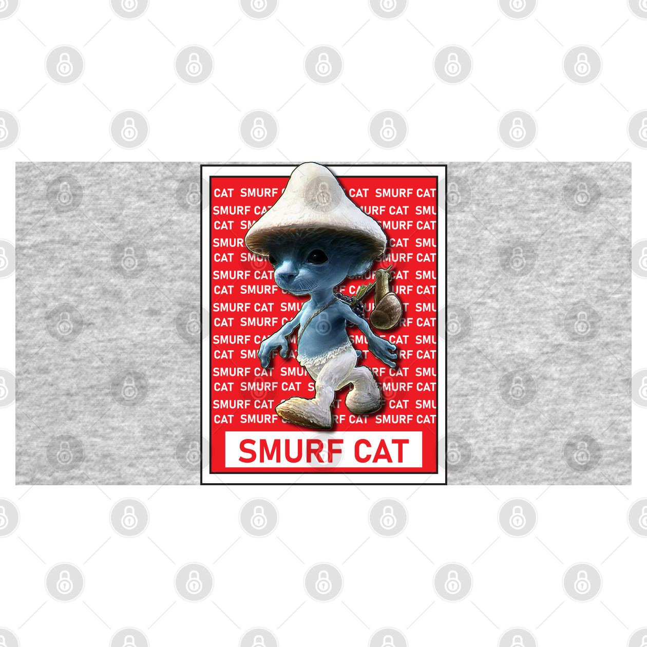 Funny Smurf cat Meme.Blue mushroom Cat meme. - Smurf Cat - Baseball T ...