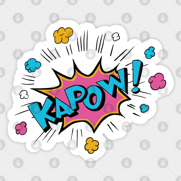 KAPOW! - Pop Art Comic Style KAPOW - Comic - Sticker | TeePublic