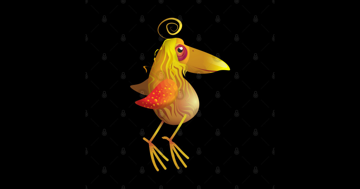 Cute Yellow Bird - Yellow Bird - Sticker | TeePublic