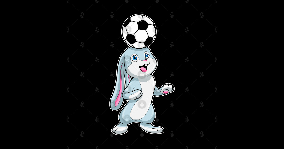 Rabbit Soccer player Soccer ball - Soccer - Posters and Art Prints ...