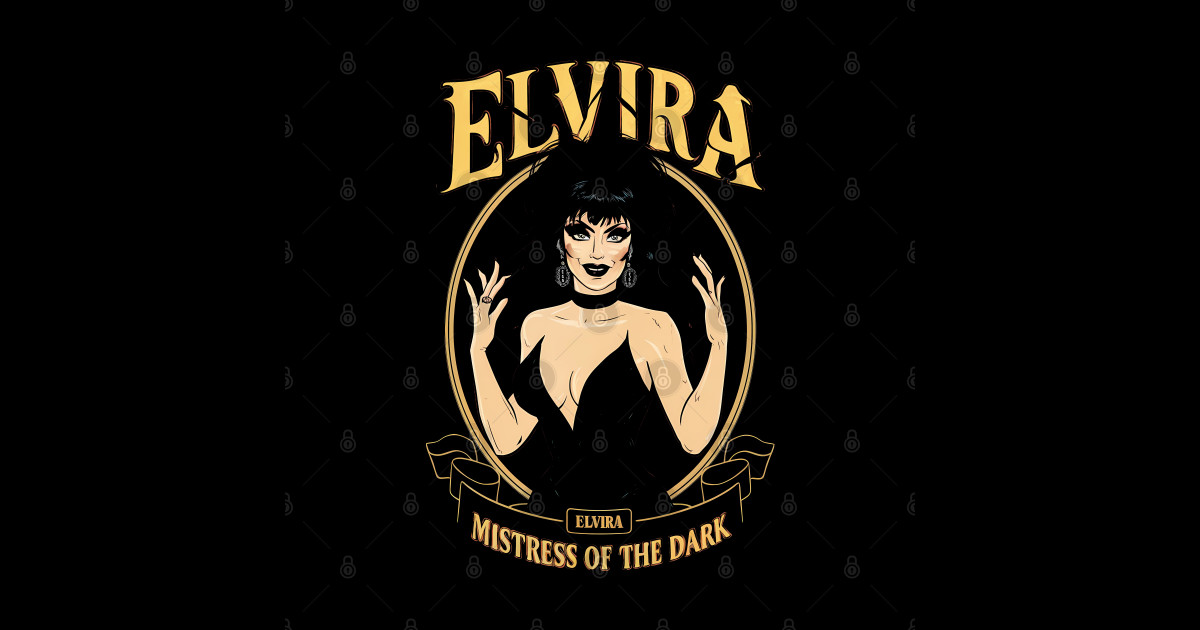 Vintage Elvira Mistress of The Dark - Elvira - Sticker | TeePublic