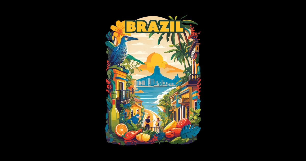 Vintage Travel Brazil Design - Brazil - Posters and Art Prints | TeePublic