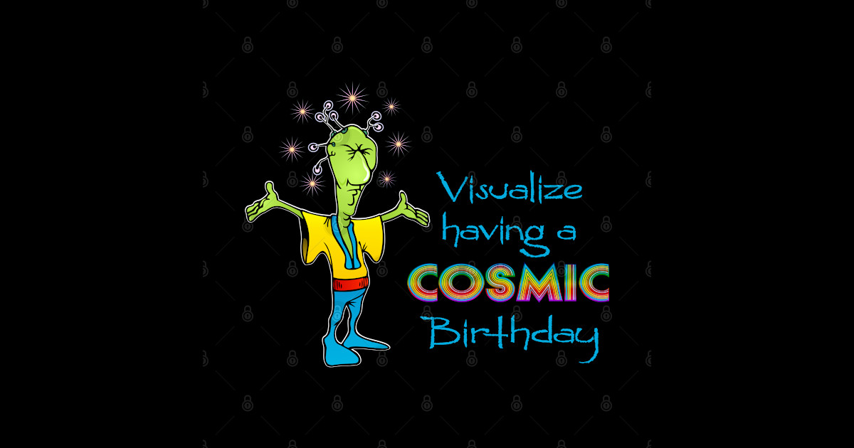 Cosmic birthday - Birthday - Sticker | TeePublic