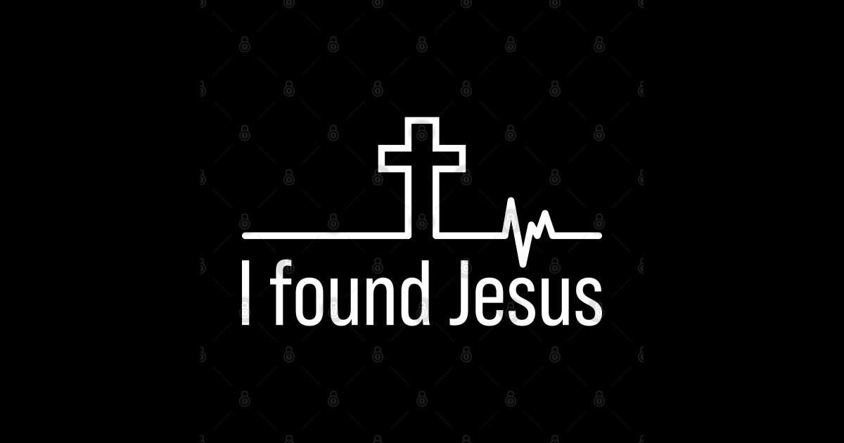 I Found Jesus Cross Heartbeat - Jesus - Sticker | TeePublic
