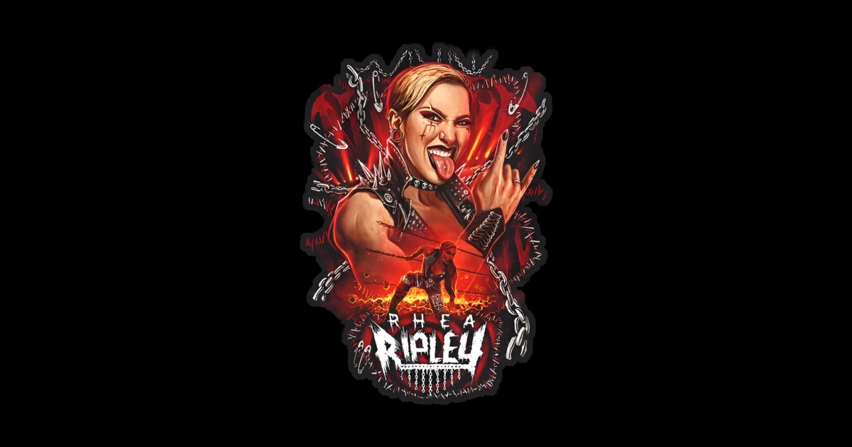 Rhea Ripley Chains - Rhea Ripley - Sticker | TeePublic