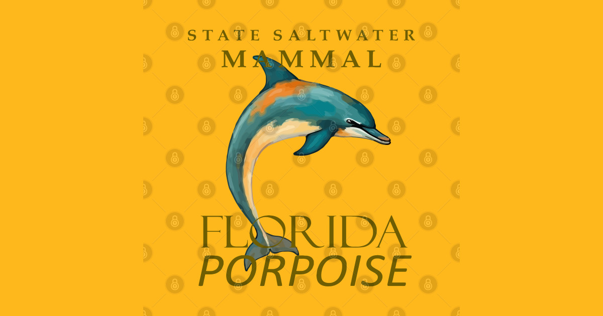 Florida Saltwater Mammal Porpoise Design - Porpoise - T-Shirt | TeePublic