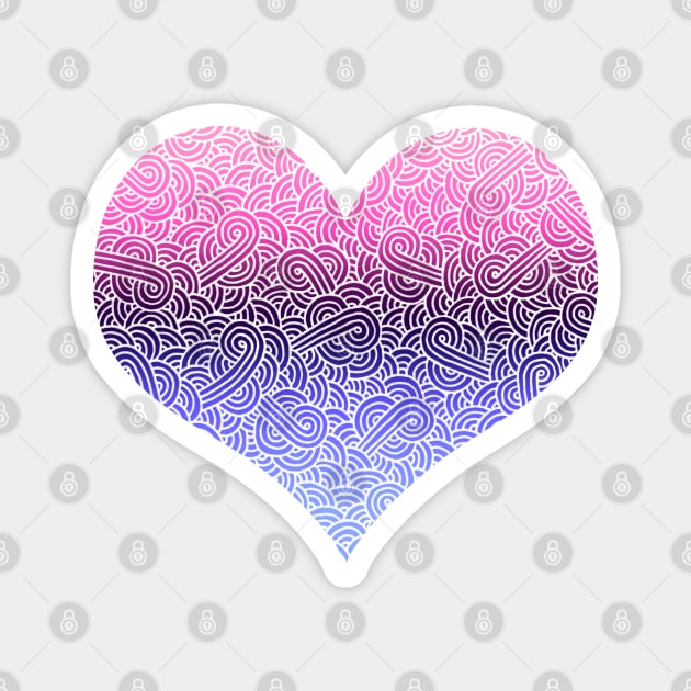 Ombré Omnisexual Colours And White Swirls Doodles Heart Omnisexual