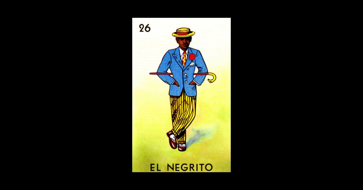 Loteria Mexicana Art - El Negrito Lottery Gift - Mexican Lottery El ...
