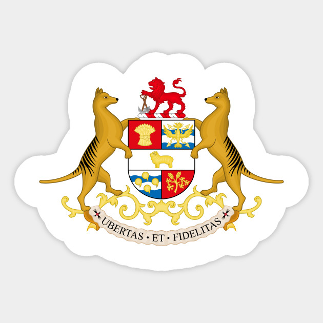 Tasmanian Coat of Arms - Tasmania - Sticker | TeePublic
