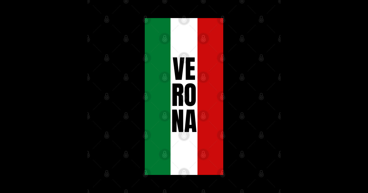 Verona City in Italian Flag Vertical - Verona - Sticker | TeePublic